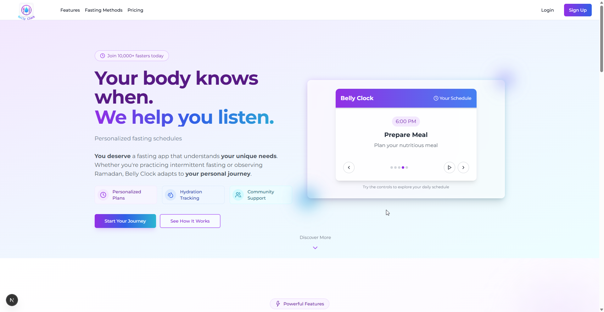 Belly Clock - Personalized Fasting Calculator
